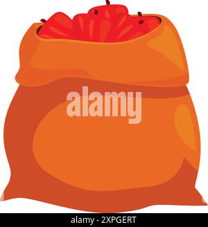 Full orange sack overflowing with green limes on white background Stock ...