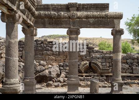 Israel, Chorazin, Detail der Synagoge Stock Photo - Alamy