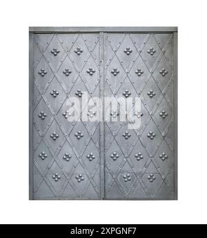 Gate white old steel retro design metal classic gate of vintage house ...