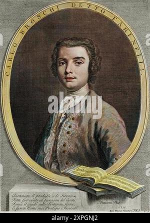 Carlo Broschi, known as Farinelli, was an Italian castrato singer, one ...