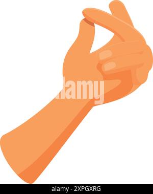 Cartoon hand is pinching its fingers together to indicate a small ...