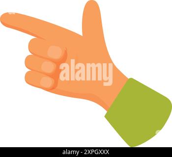 One Finger Pointing Important Information On Phone Screen Stock Vector ...
