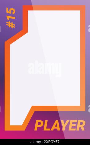 Colorful template featuring an empty space for a player card design ...