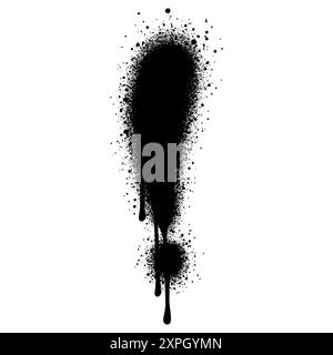 Spray Painted Graffiti exclamation mark Sprayed isolated with a white ...