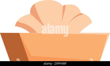 Open tissue box with tissues coming out, ready to be used. Open tissue ...