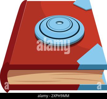Closed red book with blue metallic lock suggesting it contains ...