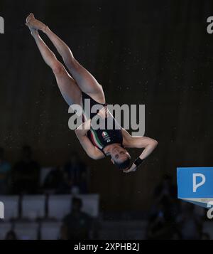 Sarah Jodoin Di Maria of Italy competes in the Diving - Women's 10m ...