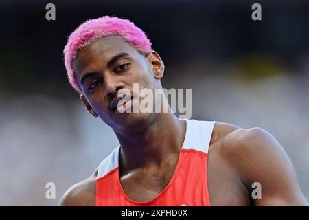 Alexander Ogando of Team United States looks on during the Men's 200m ...