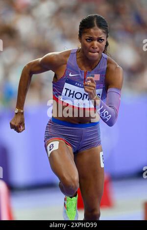 Gabrielle Thomas of Team United States in action during the women's ...