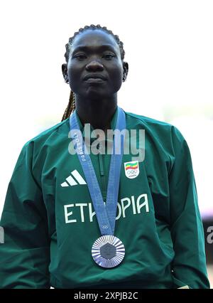 Tsige Duguma of Ethiopia during the Women's 800 Metres Semi-Final ...