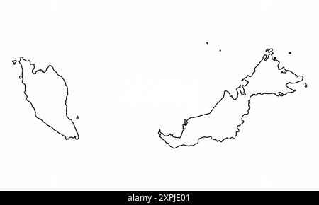 Malaysia map. Borders of Malaysia for your infographic. Vector country ...