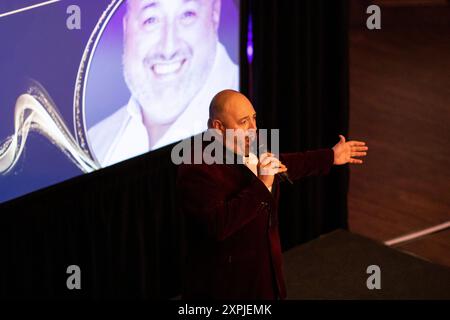 Welsh opera singer, actor, and presenter Wynne Evans, performs at a ...