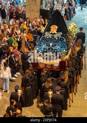 Virgin Mary float carried by the brotherhood on Holy burial procession ...