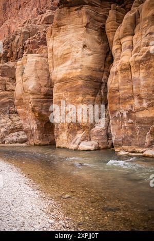 Rock Formation with Arnon Stream in Wadi Mujib in Jordan. Jordanian ...