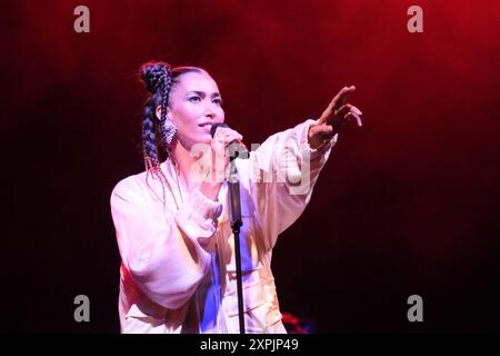 Italian singer Nina Zilli performs live during her summer tour in ...