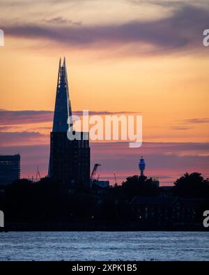 Sunset from Greenwich Stock Photo - Alamy