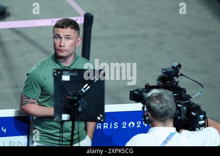 Former Boxer Carl Frampton in attendace at Roland-Garros Stadium on the ...