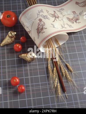 Still life, wallpaper samples Stock Photo - Alamy