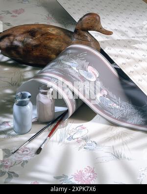 Still life, wallpaper samples Stock Photo - Alamy