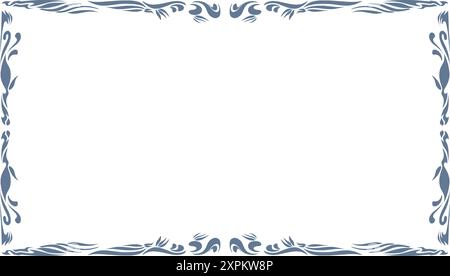 Abstract background with elemental blue border or frame. Perfect for ...