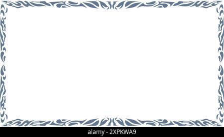Abstract background with elemental blue border or frame. Perfect for ...