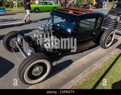 Black Two door Cooupe hot rod at the Cooly Rocks On festival at ...