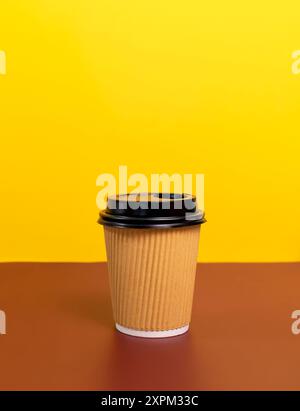 Yellow paper plane on beige background Stock Photo - Alamy