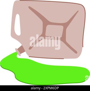 beach chemical spill cartoon vector illustration Stock Vector Image ...