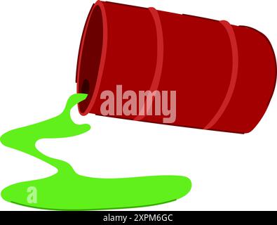 worker chemical spill cartoon vector illustration Stock Vector Image ...