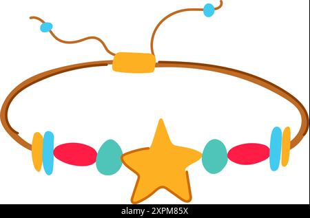 star friendship bracelet cartoon vector illustration Stock Vector Image ...