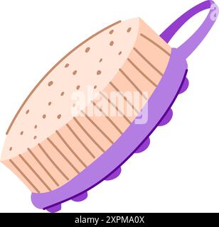 body loofah shower cartoon vector illustration Stock Vector Image & Art ...