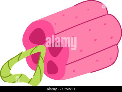 fiber loofah shower cartoon vector illustration Stock Vector Image ...