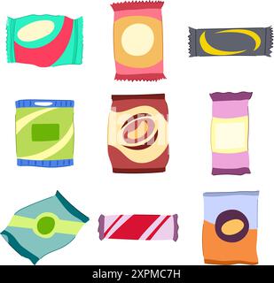 age snack pack cartoon vector illustration Stock Vector Image & Art - Alamy