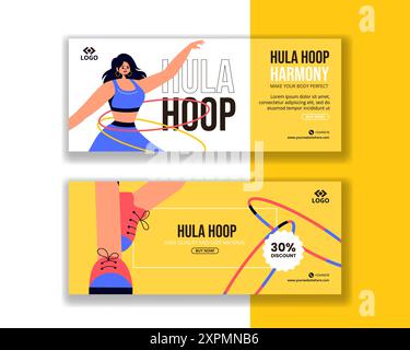 Hula Hoop Social Media Post Flat Cartoon Hand Drawn Templates ...