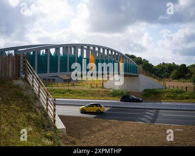 CHIVERTON ROUNDABOUT REPLACEMENT FLYOVER BRIDGE A30 BYPASS Stock Photo ...