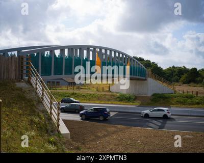 CHIVERTON ROUNDABOUT REPLACEMENT FLYOVER BRIDGE A30 BYPASS Stock Photo ...