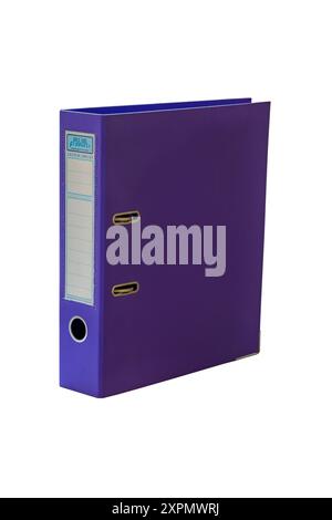 A4 purple lever arch file isolated on white background Stock Photo - Alamy