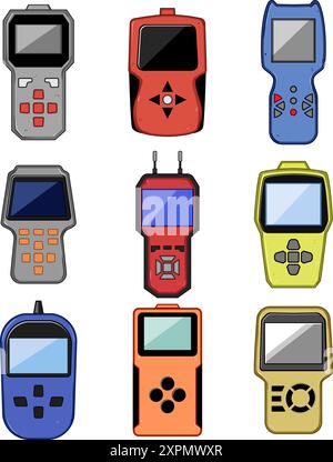 vehicle car diagnostic scanner cartoon vector illustration Stock Vector ...