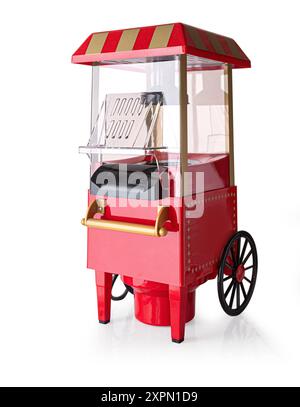 Mini old-style popcorn machine isolated on white background Stock Photo ...
