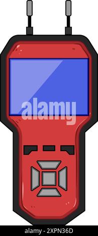 engine car diagnostic scanner cartoon vector illustration Stock Vector ...