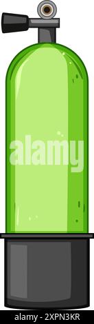 realistic diving cylinder cartoon vector illustration Stock Vector ...