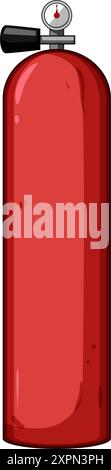 realistic diving cylinder cartoon vector illustration Stock Vector ...