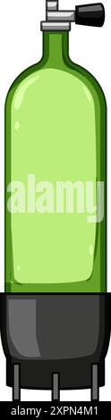 realistic diving cylinder cartoon vector illustration Stock Vector ...