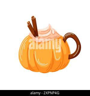 Pumpkin Spiced Coffee for October or Fall Time Stock Vector Image & Art ...