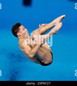 Jordan Houlden of Britain competes in the men's 3m springboard diving ...