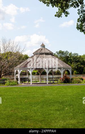 Wooden gazebo in public park, Szczawnica, Poland Stock Photo - Alamy