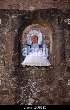 Frau Holle, character from Brothers Grimm's Fairy Tales, Steinau an der ...