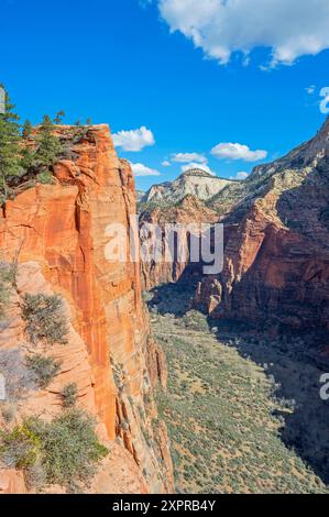 View from Scout Lookout on Angels Landing Trail, Zion National Park ...