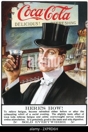 1900s USA Coca-Cola Magazine Advert Stock Photo - Alamy