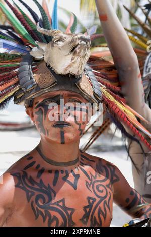 Mayan costumes. Yucatan Peninsula. Mexico Stock Photo - Alamy